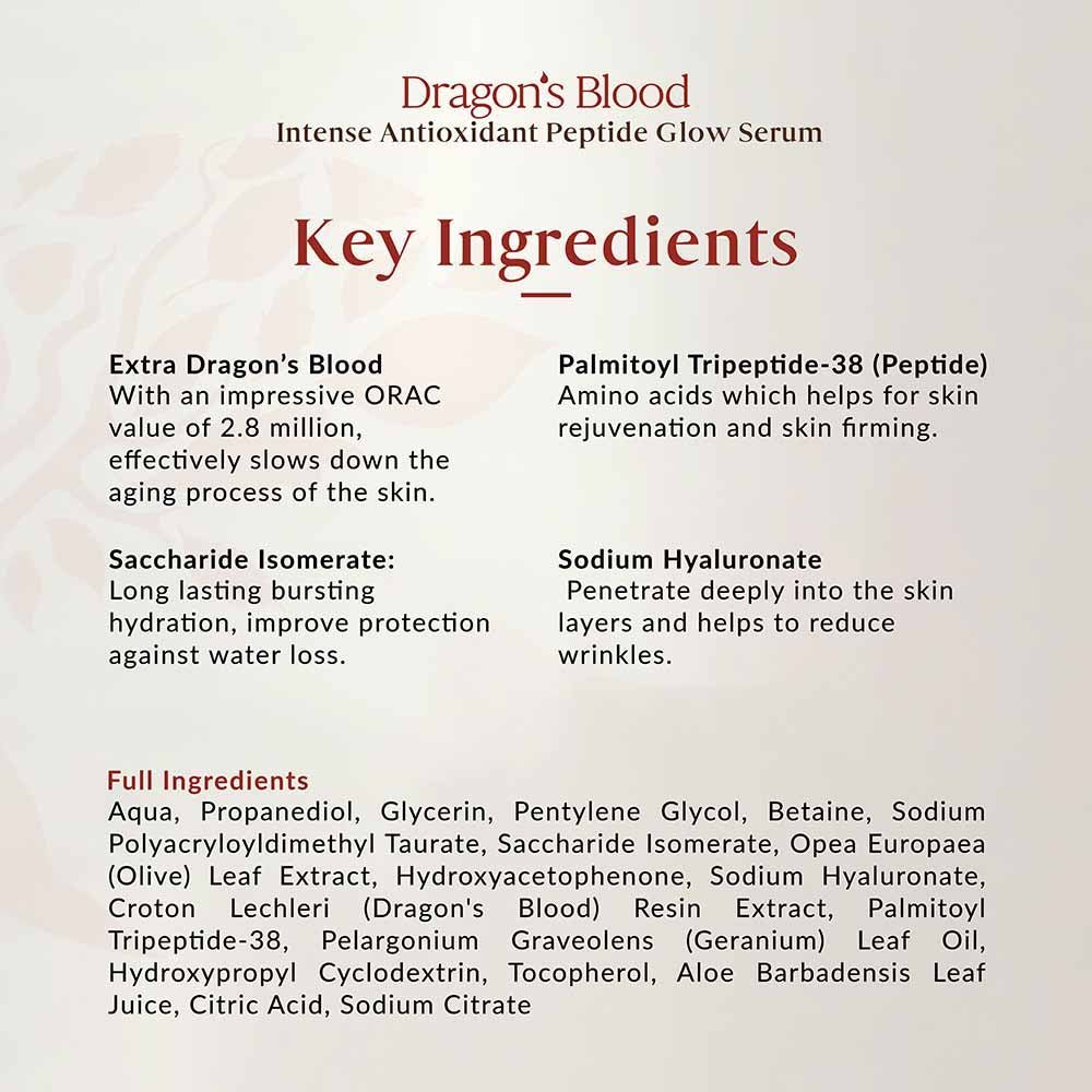 Dragon's Blood Intense Antioxidant Peptide Glow Serum 50ml – PURAS Malaysia